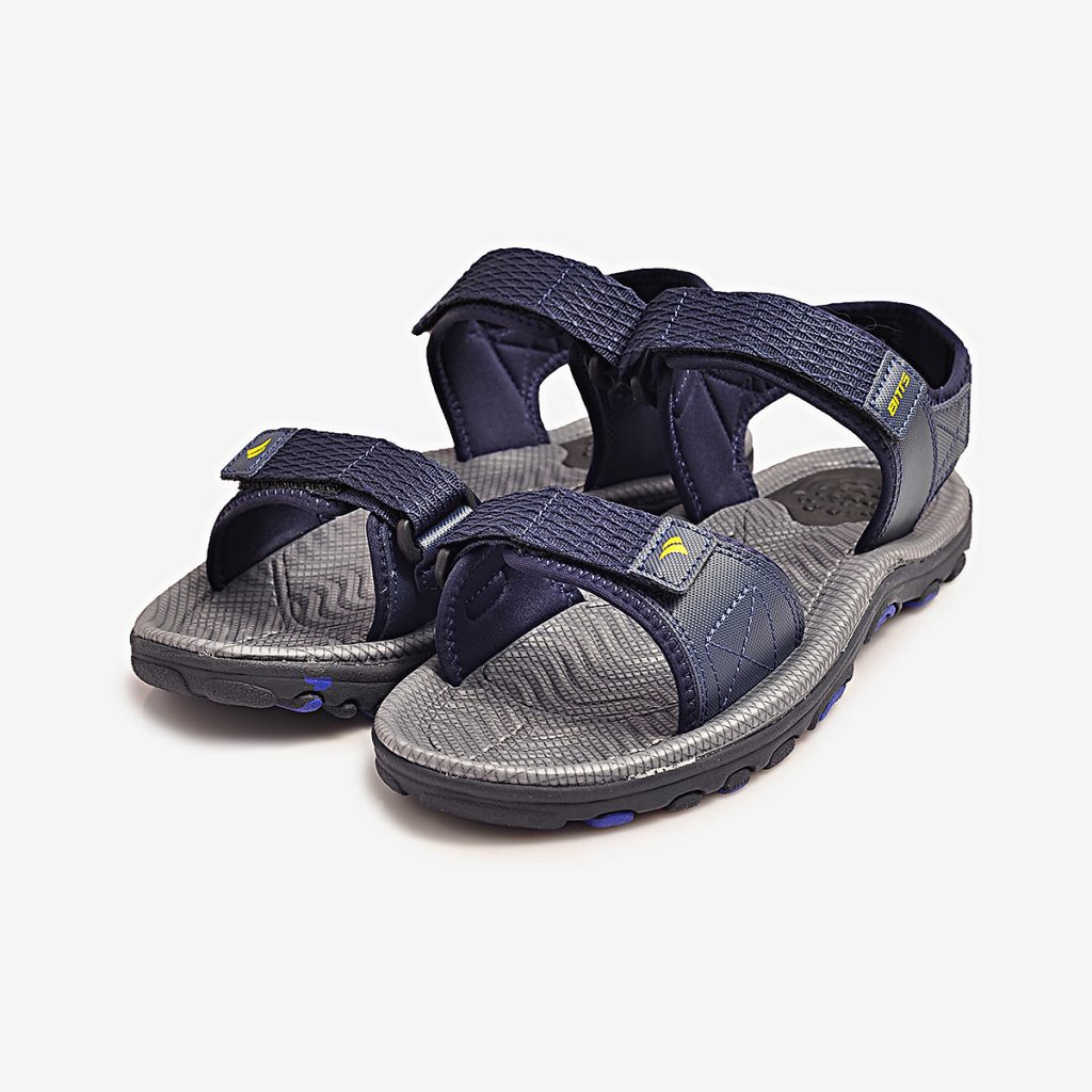 Sandal Si Cao Su Nam Biti's DRM042200XNH (Xanh nhớt) - Dép Da Chính Hãng